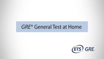 Taking the GRE General Test at Home